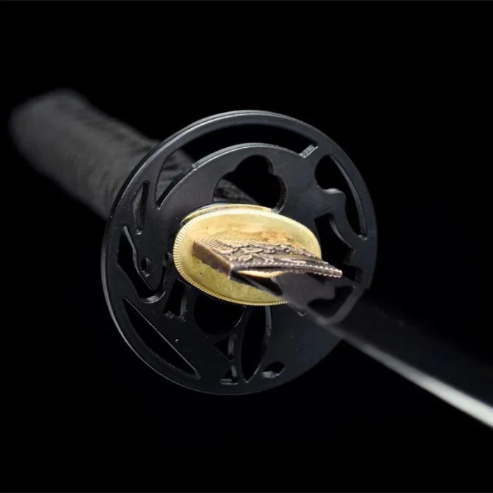 Katana acier de damas rouge et noir | Katana